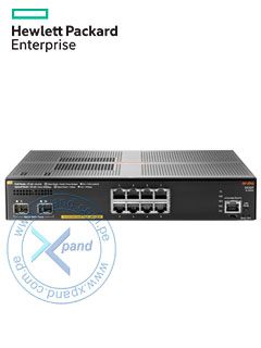 Switch HPE Aruba 2930F, 8 RJ-45 GbE, 2 SFP 1/10 GbE, PoE+. Capacidad ...